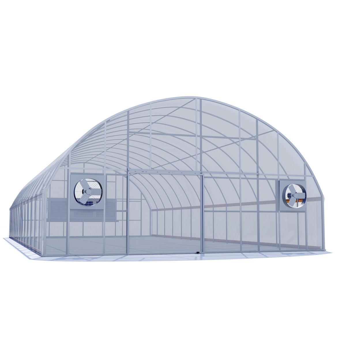 30'x50' Automated Four Season Quonset Greenhouse w/ Twinwall Ends + Ev ...