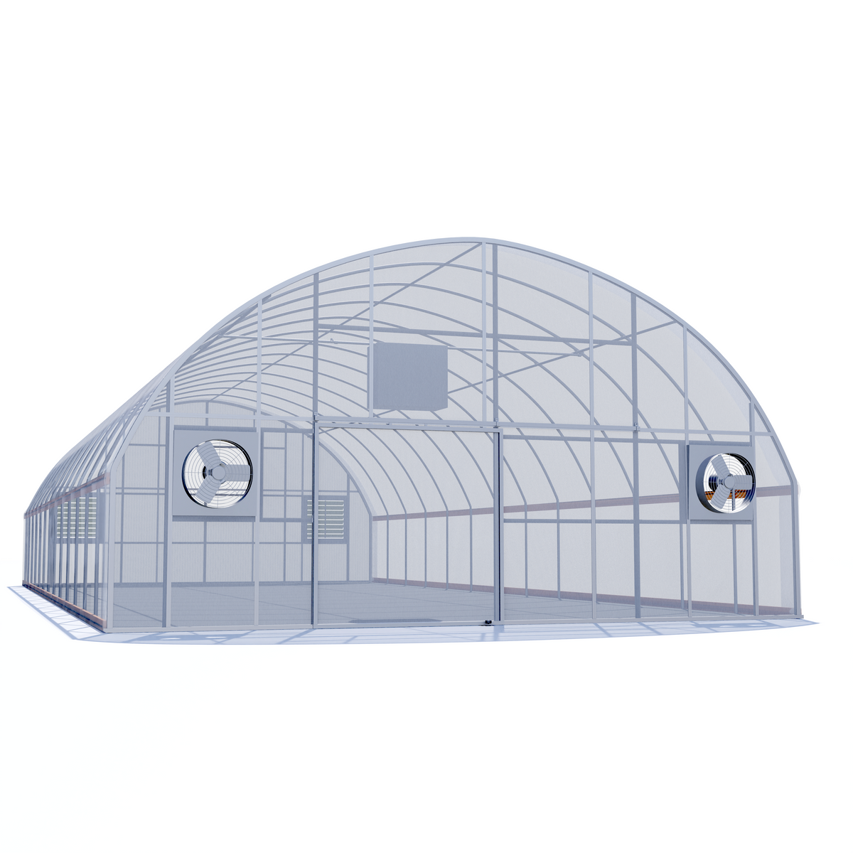 Hortitech 30'x50' Auto Ventilated Quonset Greenhouse w/ Heater + Twinw ...
