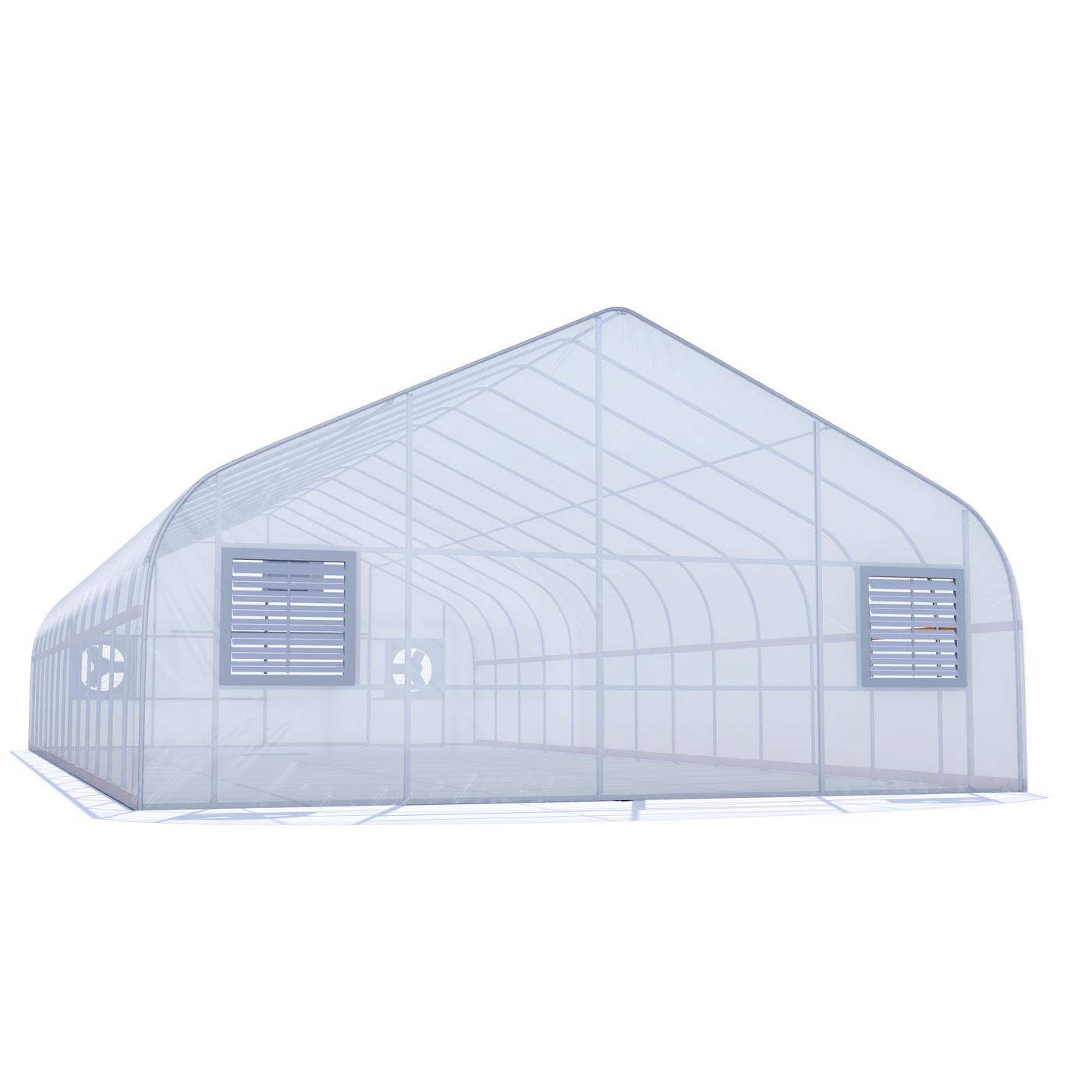 30'x80' Auto Ventilated Semi-Gable Greenhouse w/ Heater + Double Poly ...